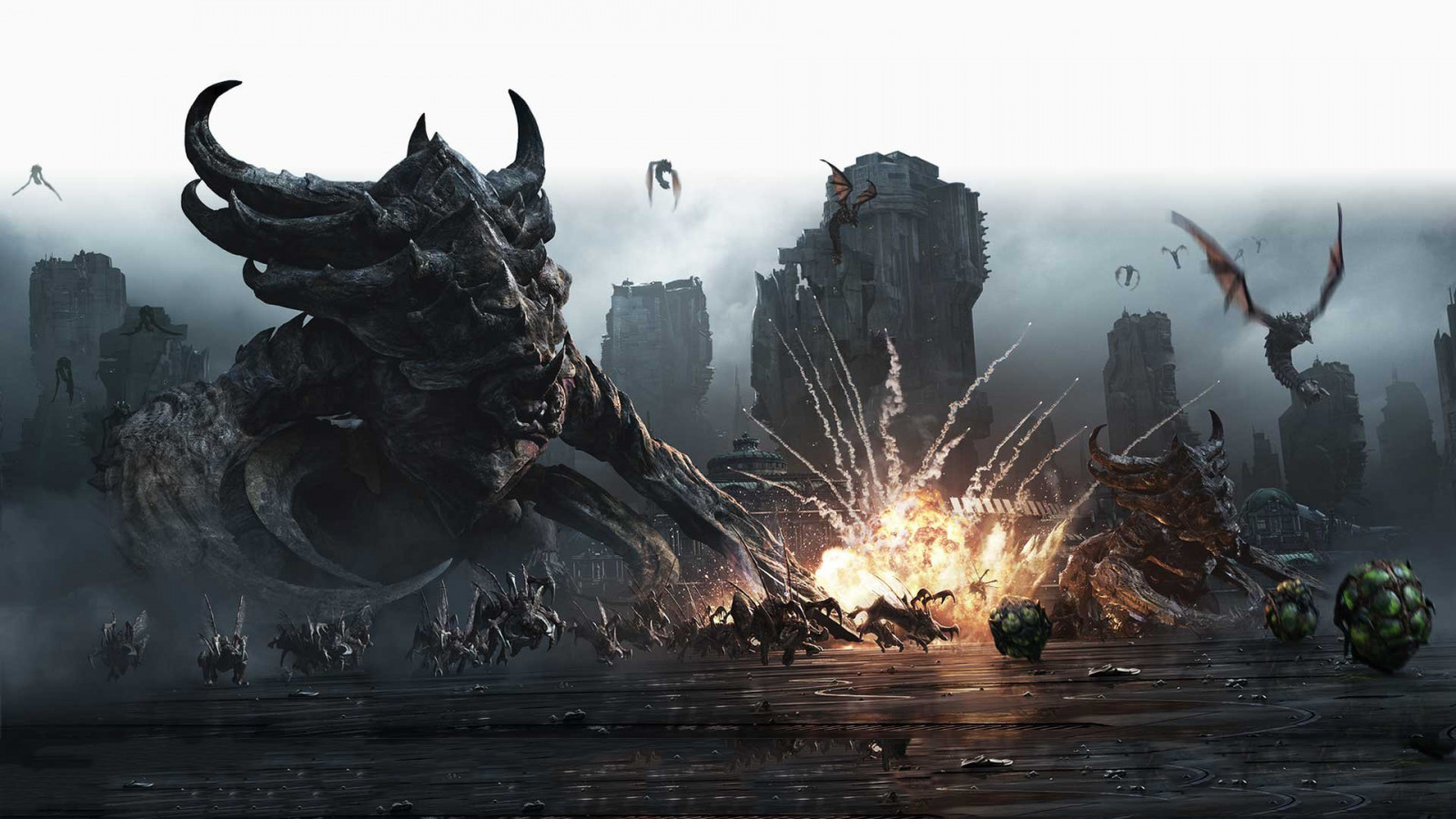 วอลเปเปอร์ : 1920x1080 px, ศึกสงคราม, มังกร, จินตนาการ, fi, มอนสเตอร์ ...