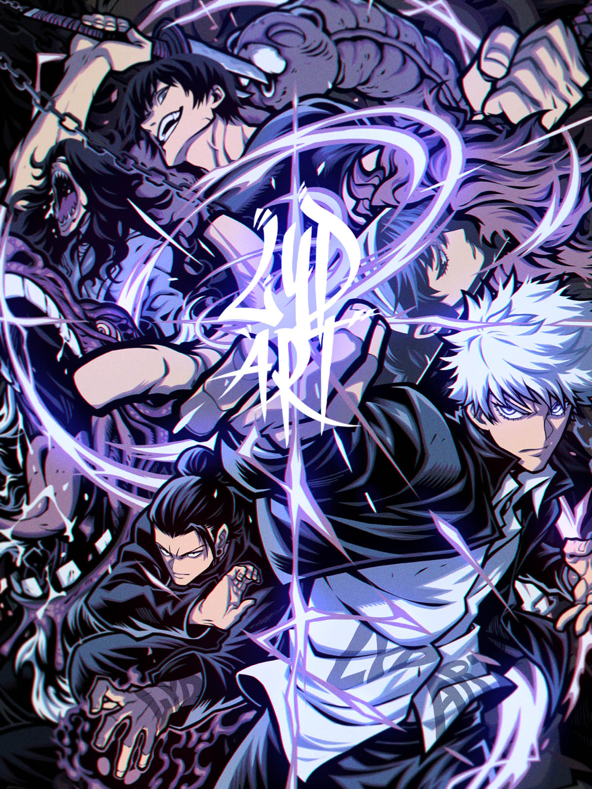 배경 화면 : Jujutsu Kaisen, MCLO, LYDart Mclo, Satoru Gojo, Suguru Geto ...
