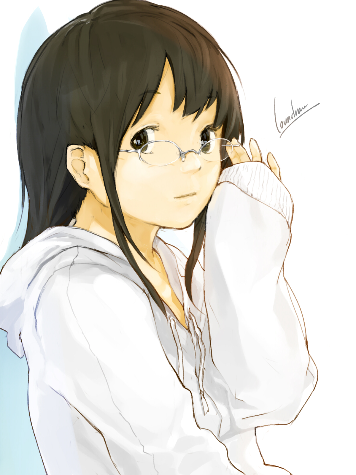 Tapety : Dziewcząt anime, loundraw, Kobiety w okularach, brunetka ...