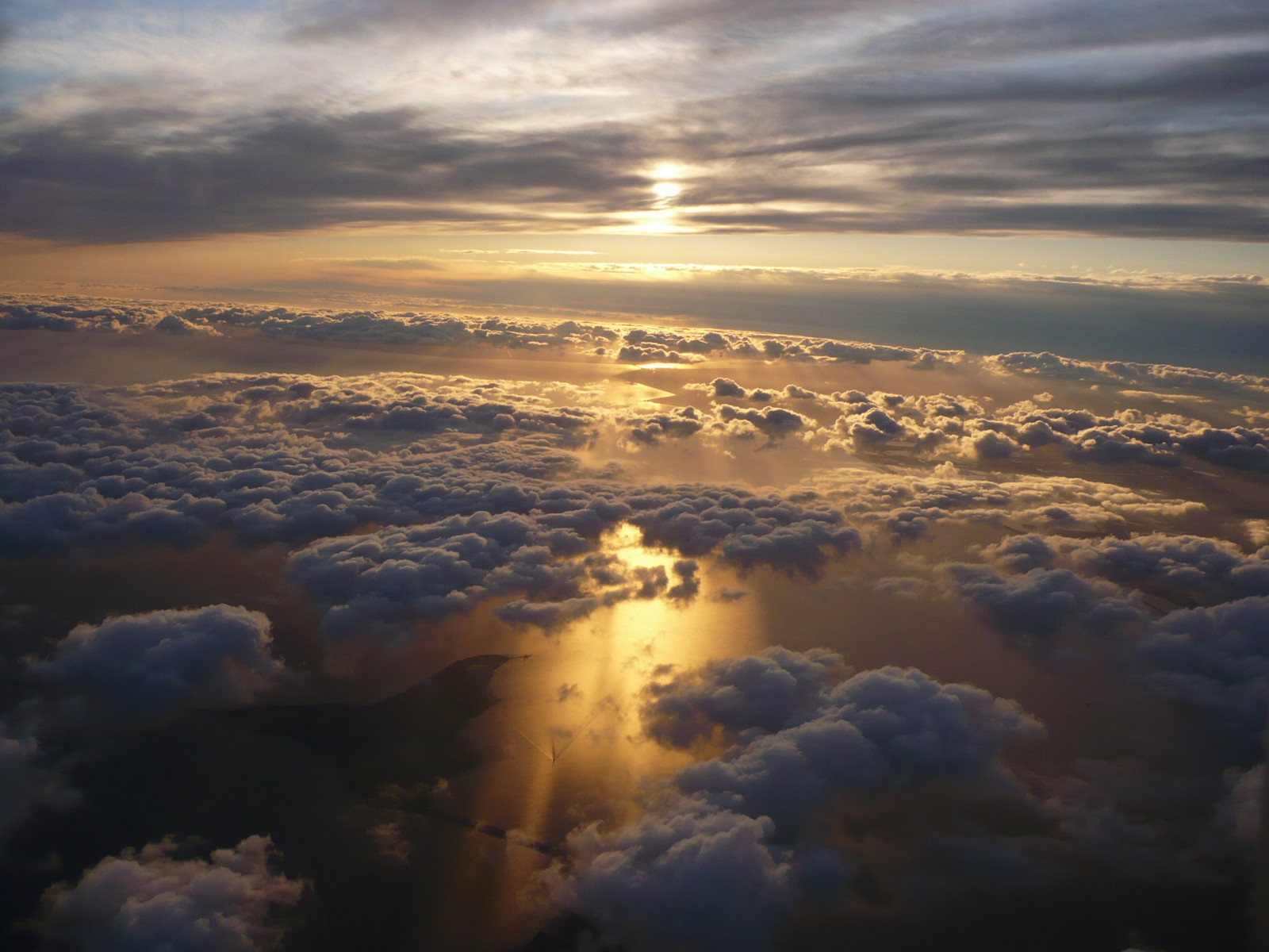 Wallpaper : sunlight, sunset, sea, nature, reflection, sky, clouds ...