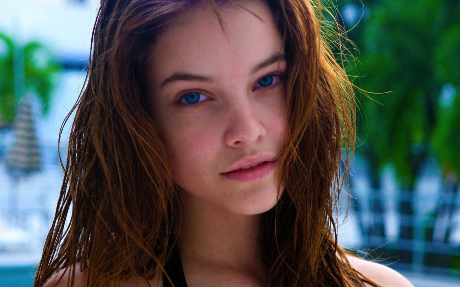 Wallpaper 1920x1200 Px Barbara Palvin Blue Eyes Face Looking At