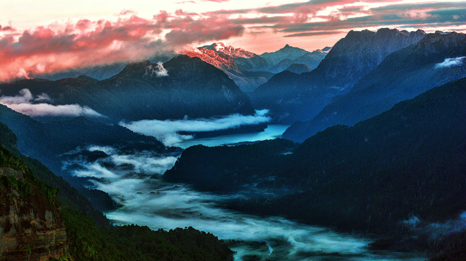 Bakgrundsbilder : landskap, sjö, vatten, natur, himmel, morgon-, flod ...