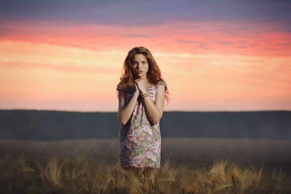 Wallpaper Sunlight Women Outdoors Model Sunset Photography Dress