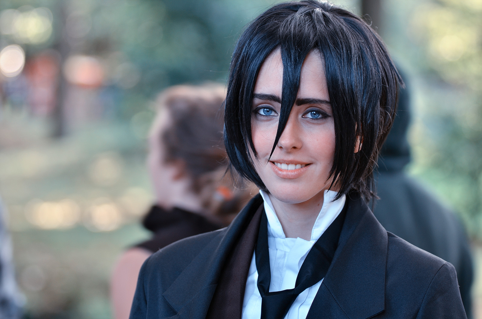 배경 화면 : 푸른, 소녀, 눈, 예쁜, 세바스찬, 넥타이, 공상, 집사, 옷을 입은, 아켄, 엘피 아 2000x1325 ...