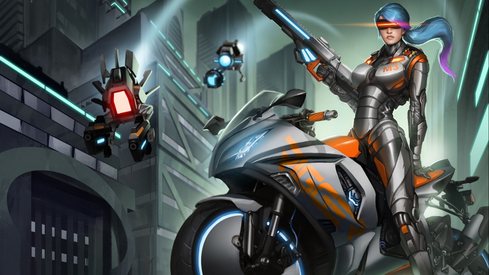 Fond Décran 3840x2160 Px Ouvrages Dart Fi Futuriste Fille