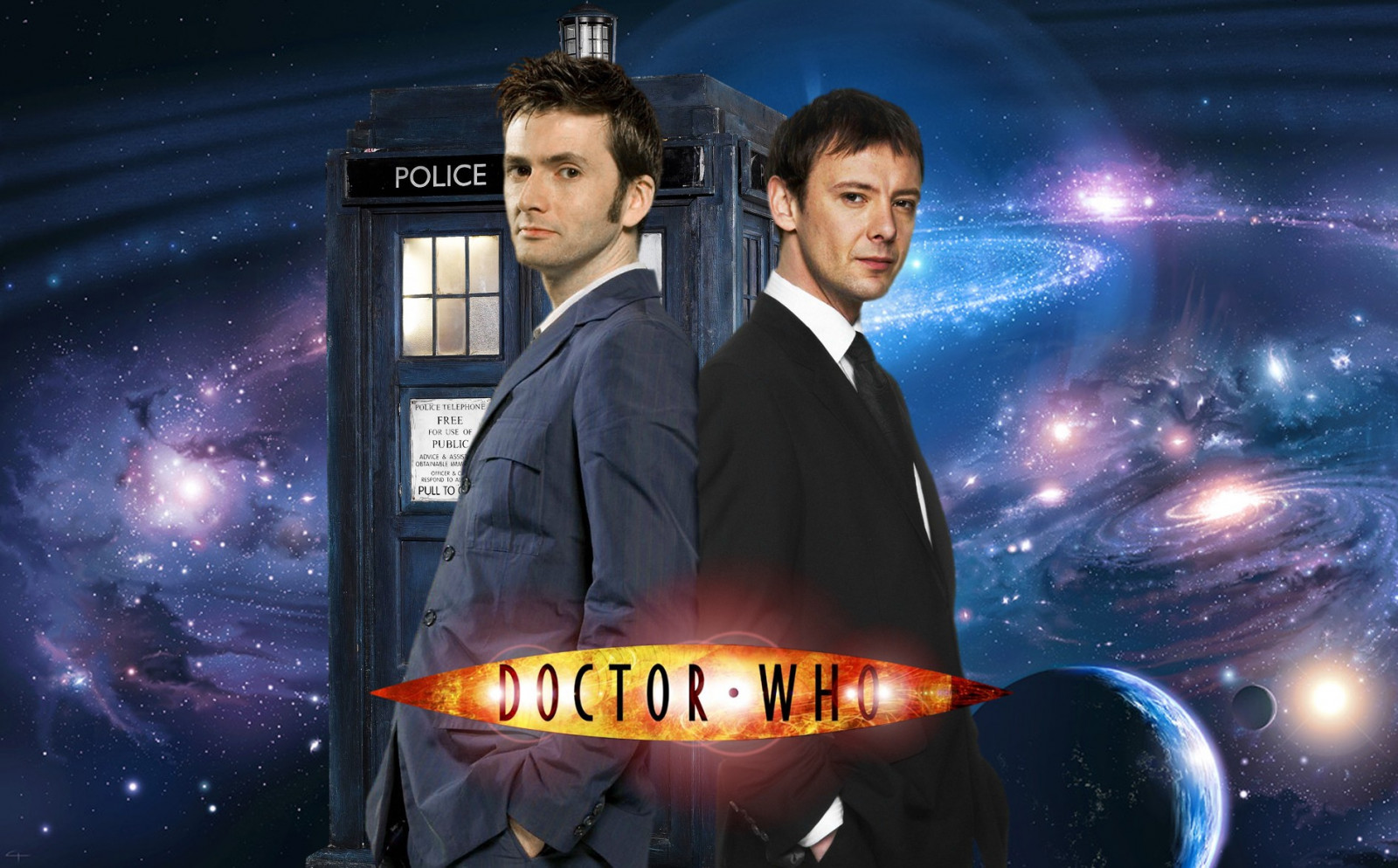 Wallpaper Doctor Who Tardis The Doctor David Tennant Tenth Doctor The Master John Simm