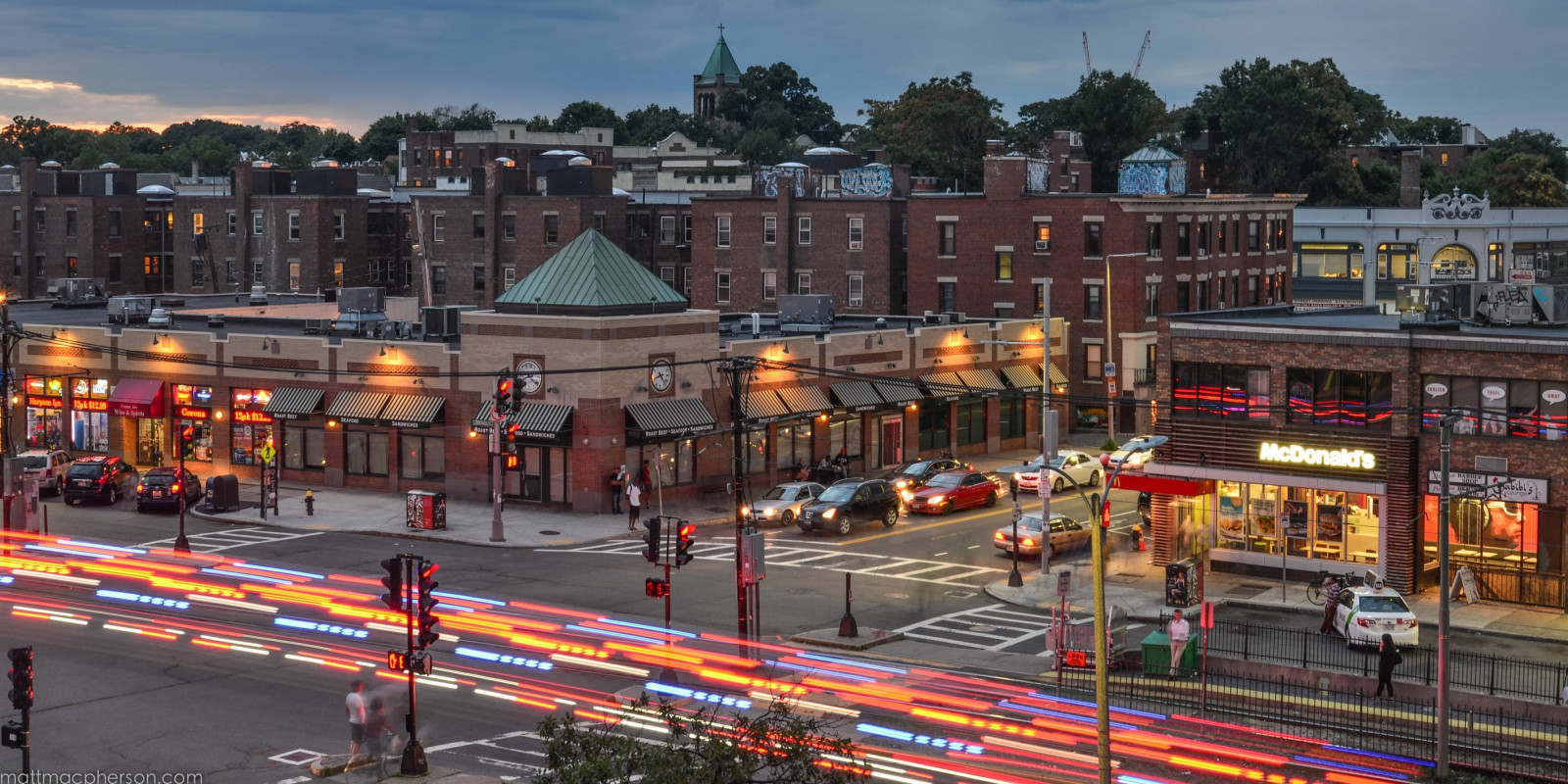 วอลเปเปอร์ : 4000x2000 px, Allston, เมือง, ภาพเบลอ, สหรัฐอเมริกา ...