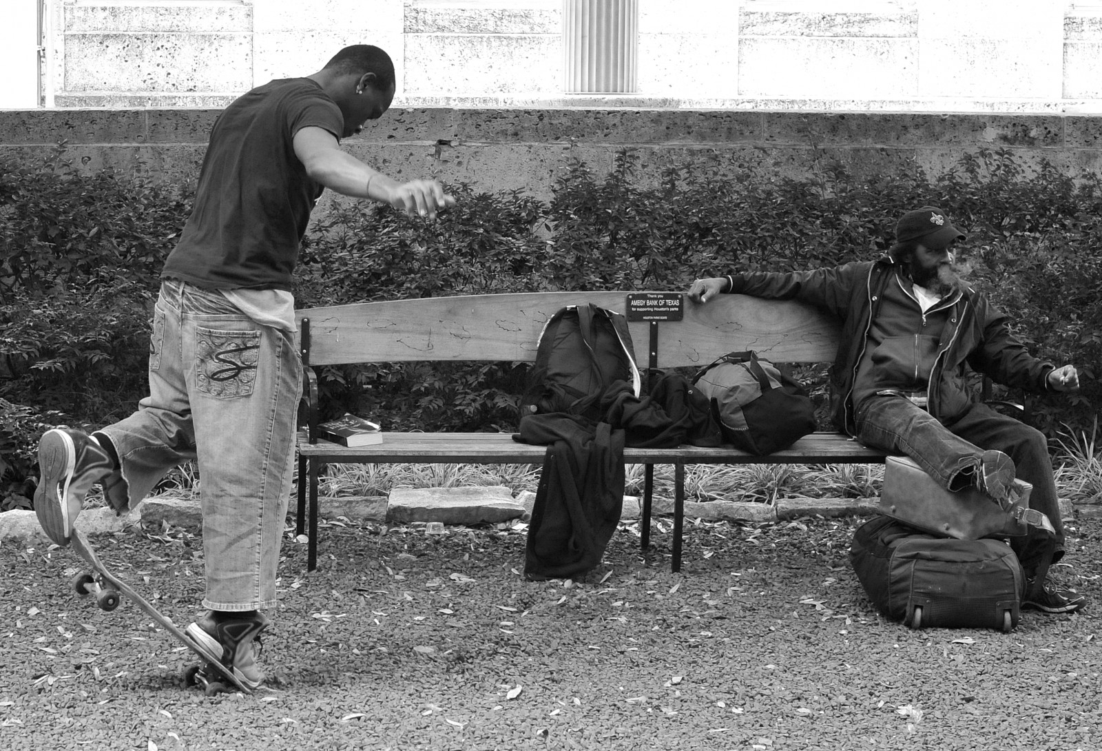 Wallpaper : street, urban, vehicle, smoke, smoking, bench, skateboard ...