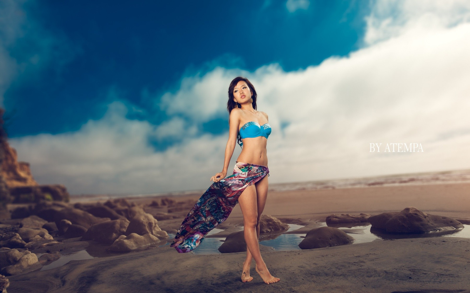 Wallpaper Sunlight Women Sea Asian Photography Beach Dress