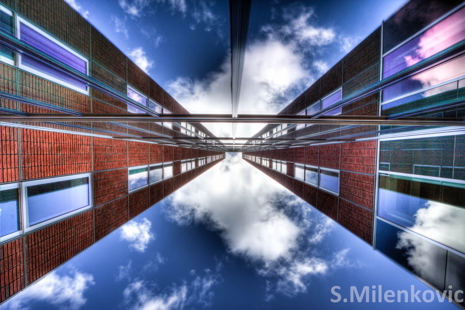 Achtergronden : Holland, reflectie, gebouw, architectuur, wolken, de ...