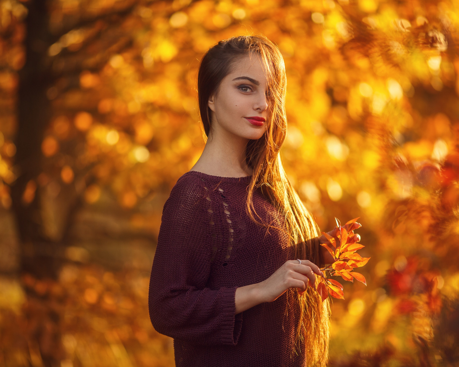 Fondos De Pantalla Mujer Modelo Morena Pelo Largo Retrato Al