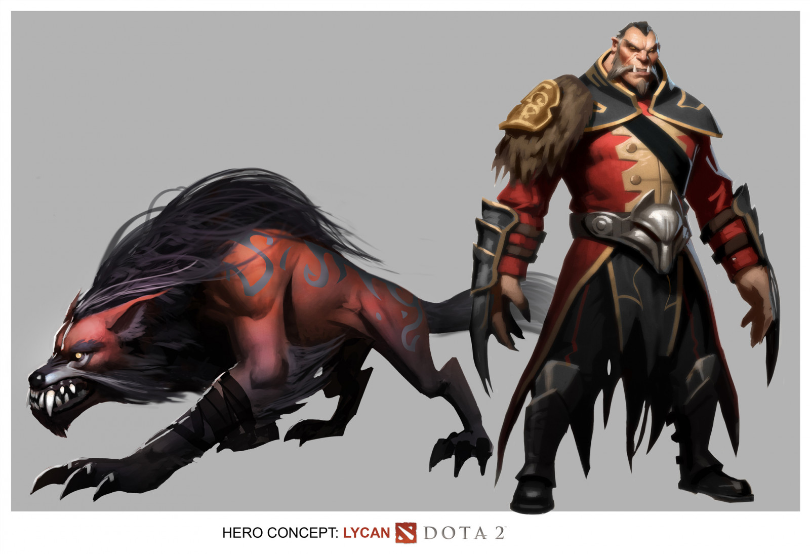 วอลเปเปอร์ : ภาพประกอบ, Dota 2, Lycan, ศิลปะ, หนังสือการ์ตูน 2048x1401 ...