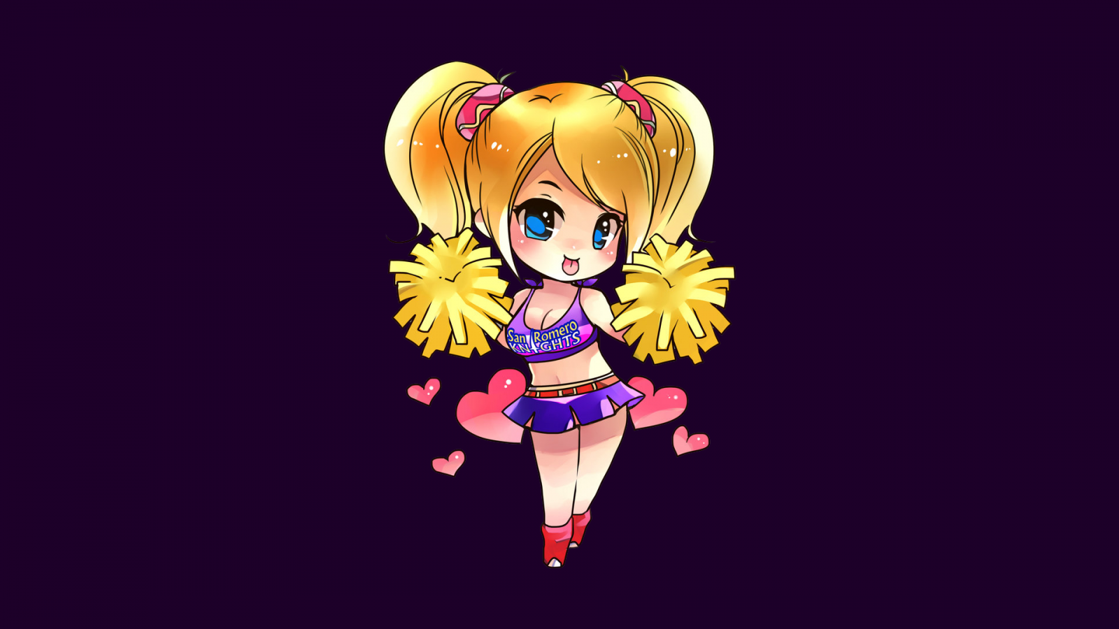 Wallpaper : Lollipop Chainsaw, Juliet Starling, chibi, video games ...