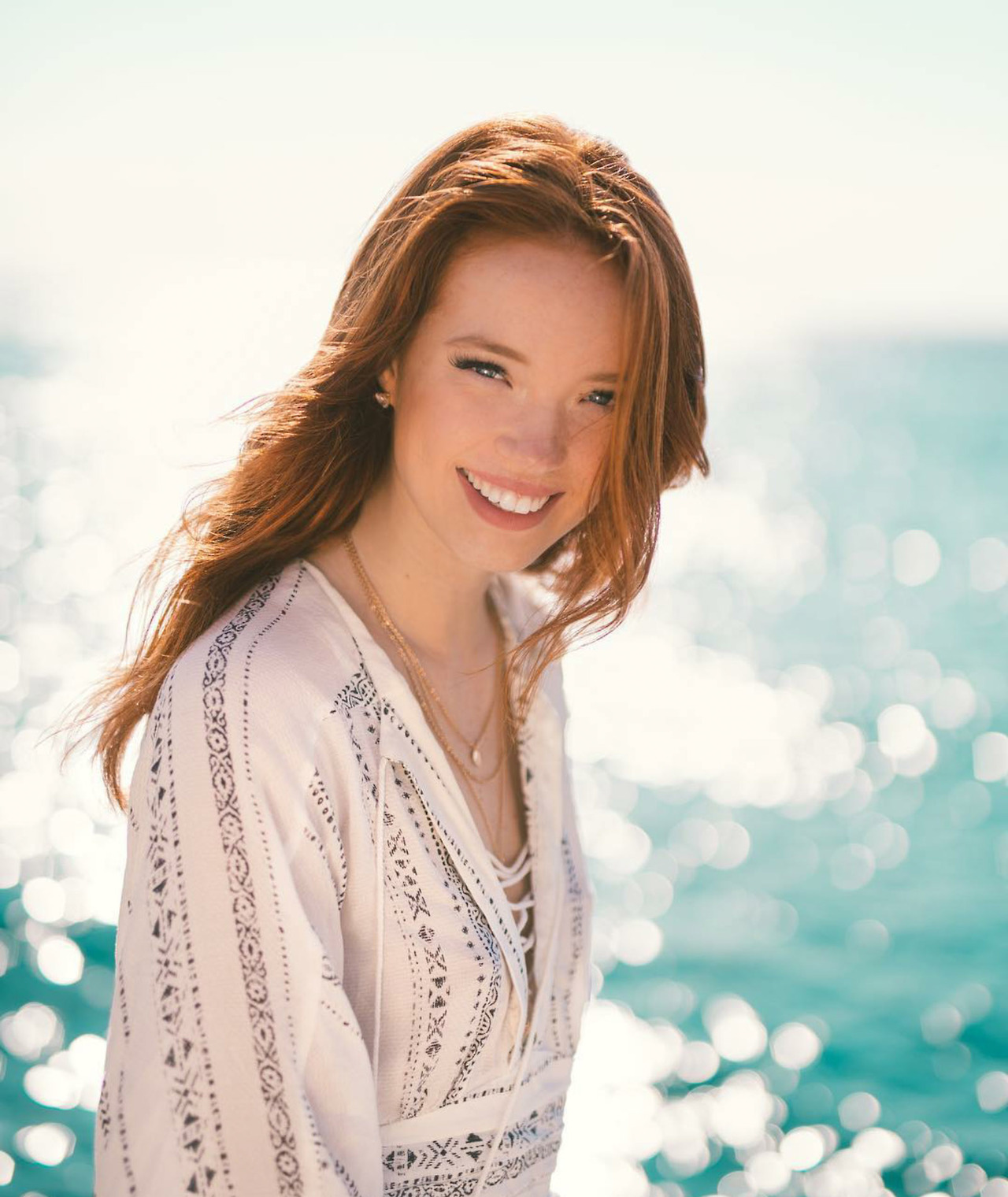 Wallpaper Model Redhead Long Hair Riley Rasmussen Face Looking