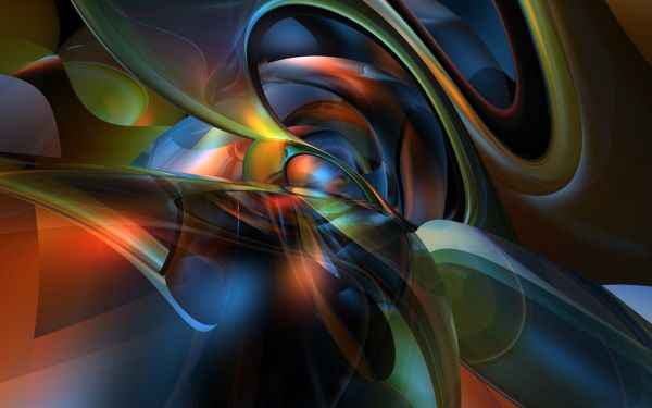 Wallpaper Abstract Wavy Lines Swirl Swirls Render Shapes