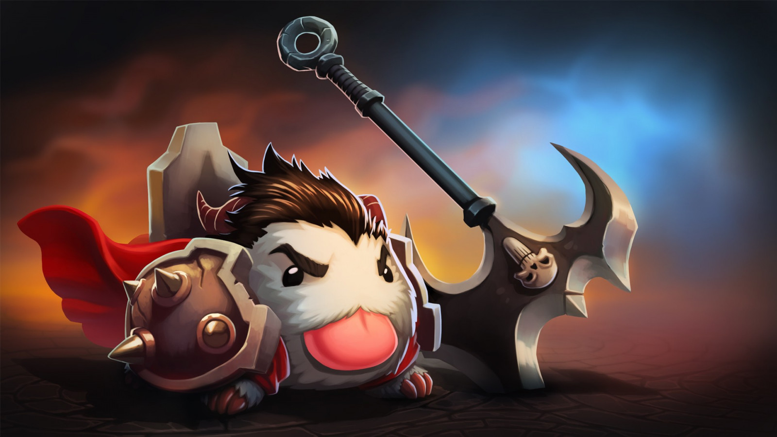 วอลเปเปอร์ : ภาพประกอบ, อะนิเมะ, League of Legends, การ์ตูน, Poro, ดาร ...