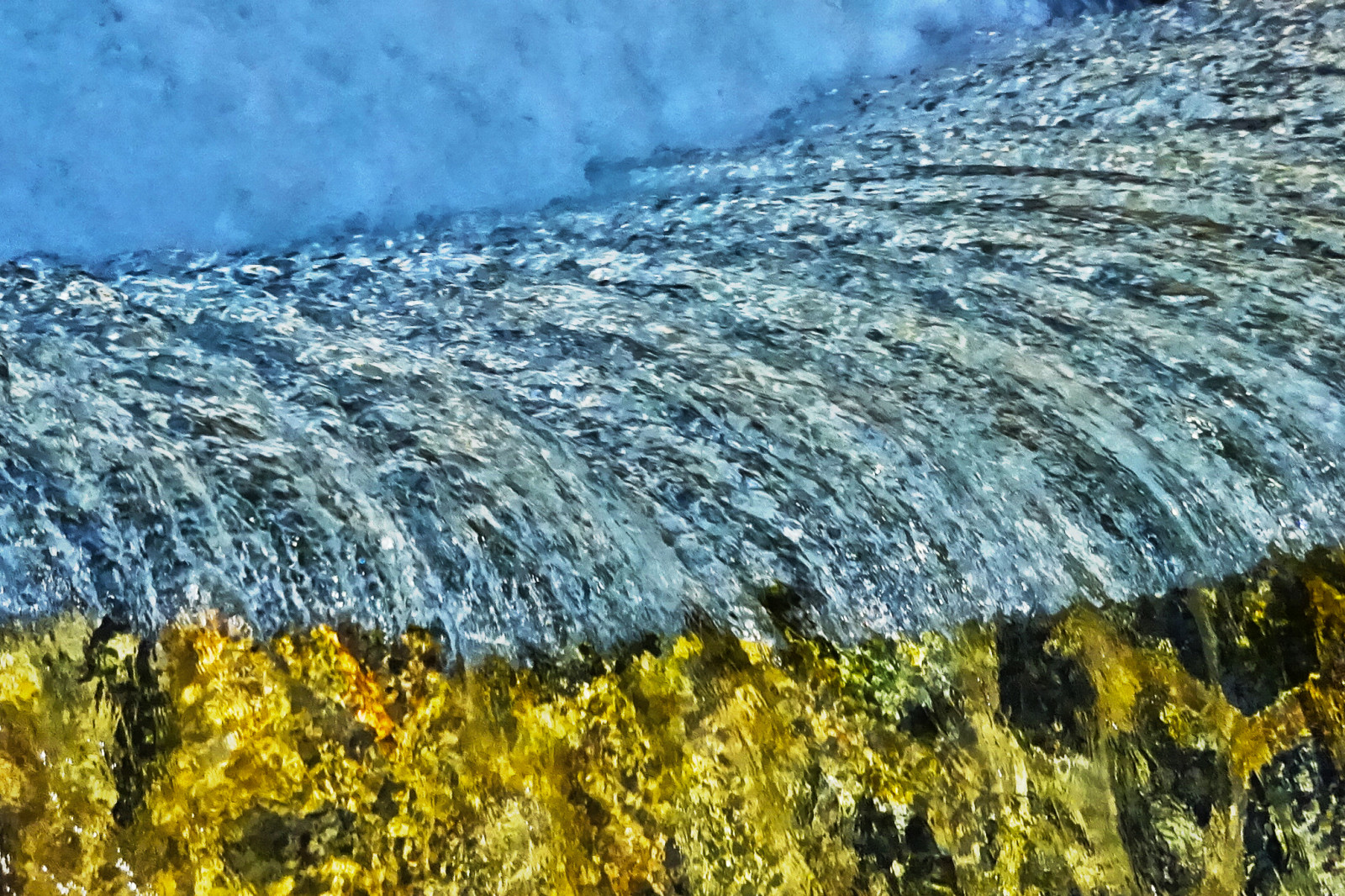 Wallpaper : water, waterfall, blu yellow, abstrction 2061x1374 ...