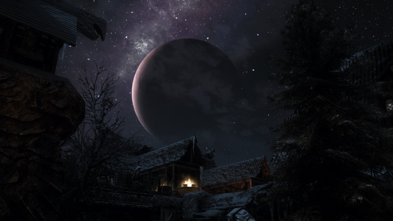 Wallpaper : landscape, night, sky, Moon, moonlight, atmosphere ...