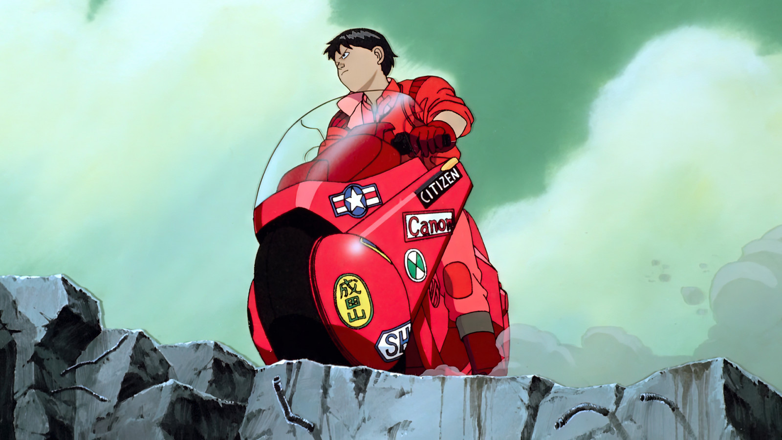 Wallpaper : Akira, Shotaro Kaneda, motorcycle, biker, animation, film ...