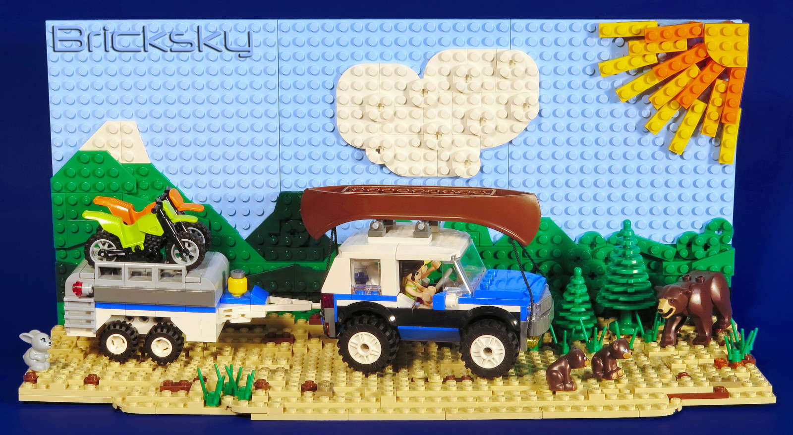 Obrázky na plochu : medveď, výlet, kempovanie, letné, dovolenka, LEGO ...