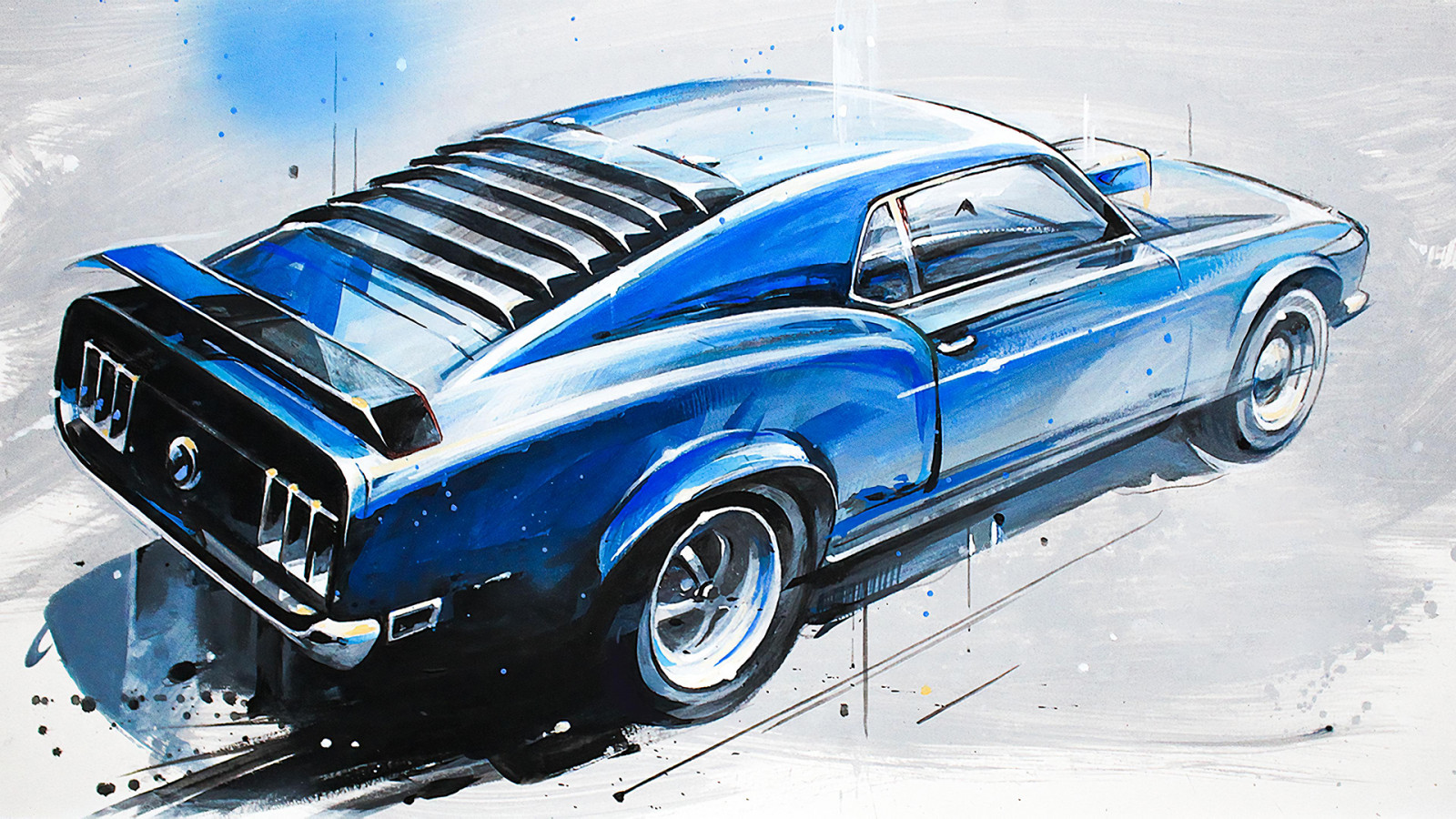 Tapety : Sztuka cyfrowa, samochód, Ford Mustang 1920x1080 - AxelA ...