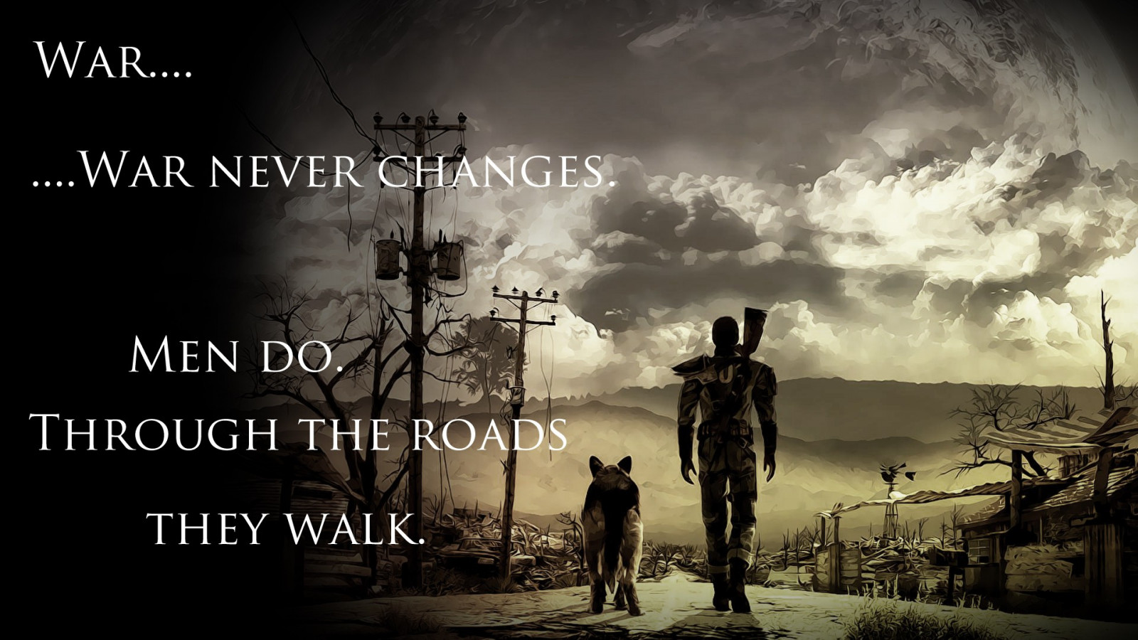 Wallpaper : quote, Fallout 4, darkness, font, album cover 1920x1080 ...