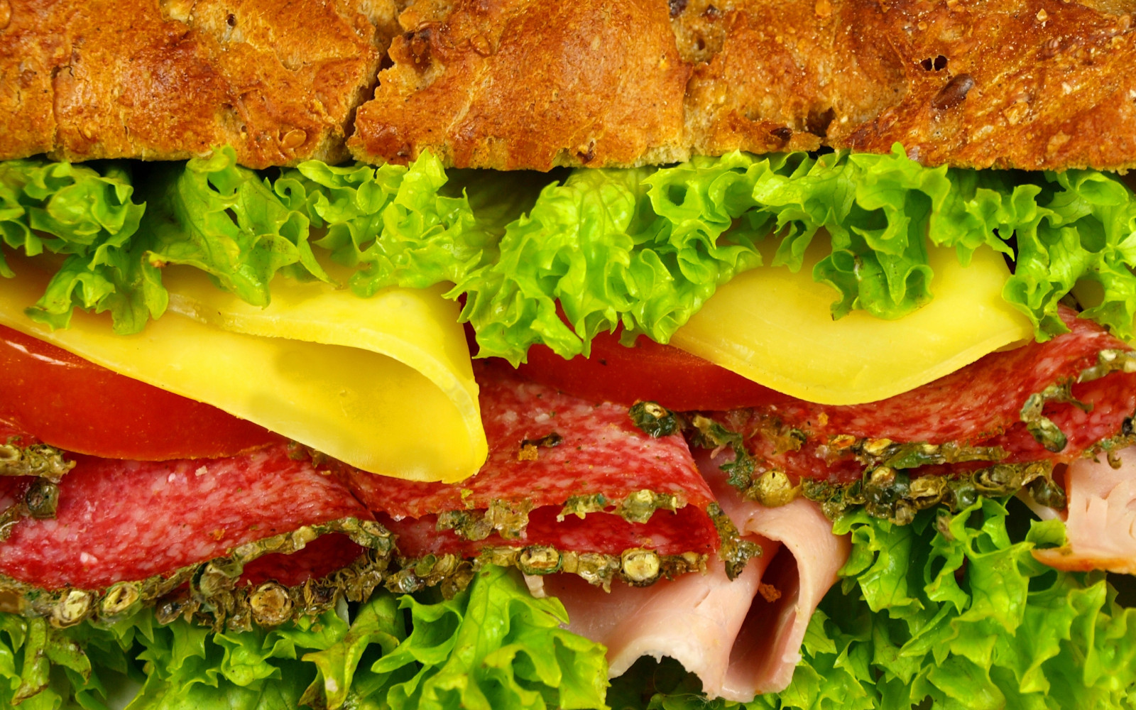 Wallpaper : loaf, bread, food, lettuce, cheese, bacon 2560x1600 ...
