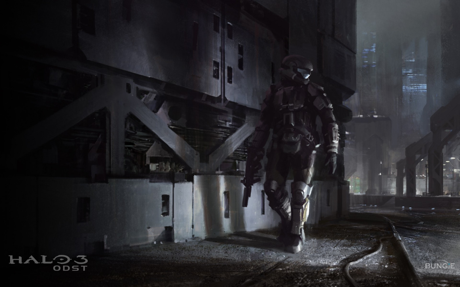 Bakgrundsbilder : Halo 3 ODST, mörker, skärmdump, 1920x1200 px, PC-spel ...
