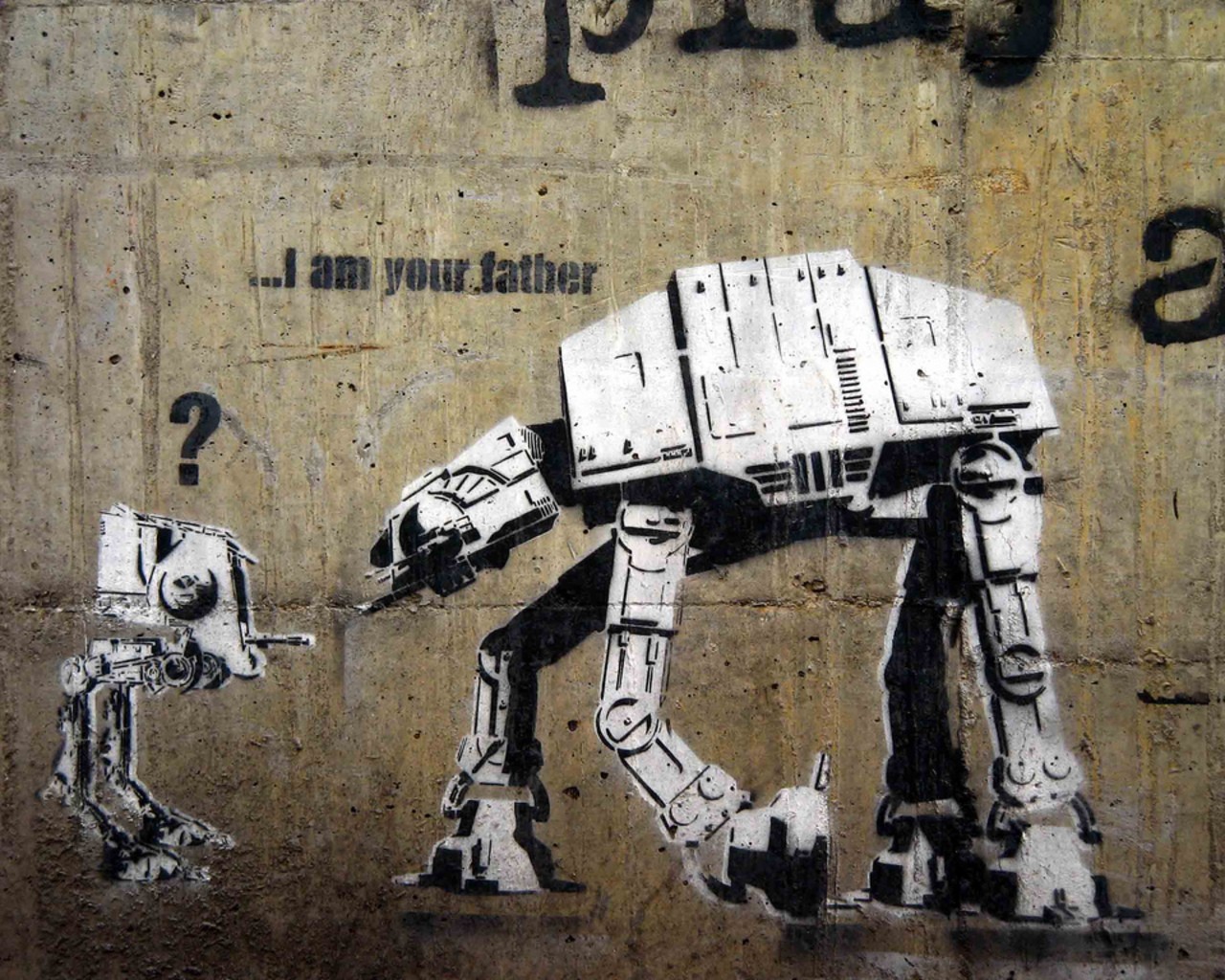 Wallpaper : Star Wars, humor, wall, road, graffiti, street art ...