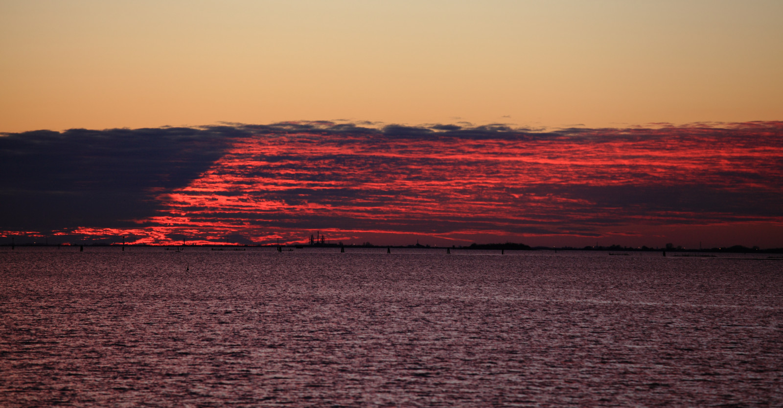Wallpaper : pink, Venice, sunset, sky, clouds, stripes, lagoon, lido ...