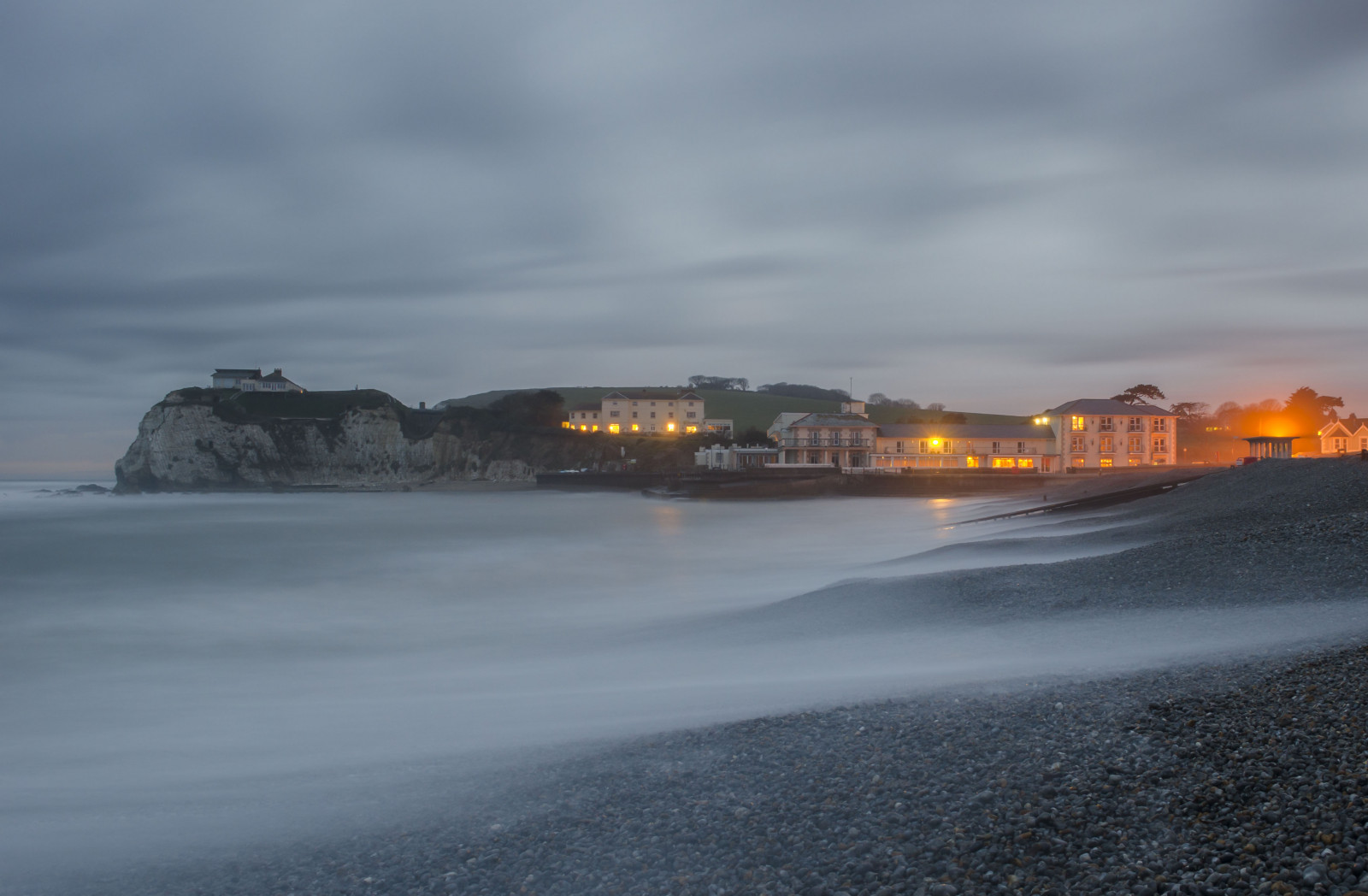 Wallpaper : sunset, sea, sky, cliff, water, clouds, dusk, scenic ...