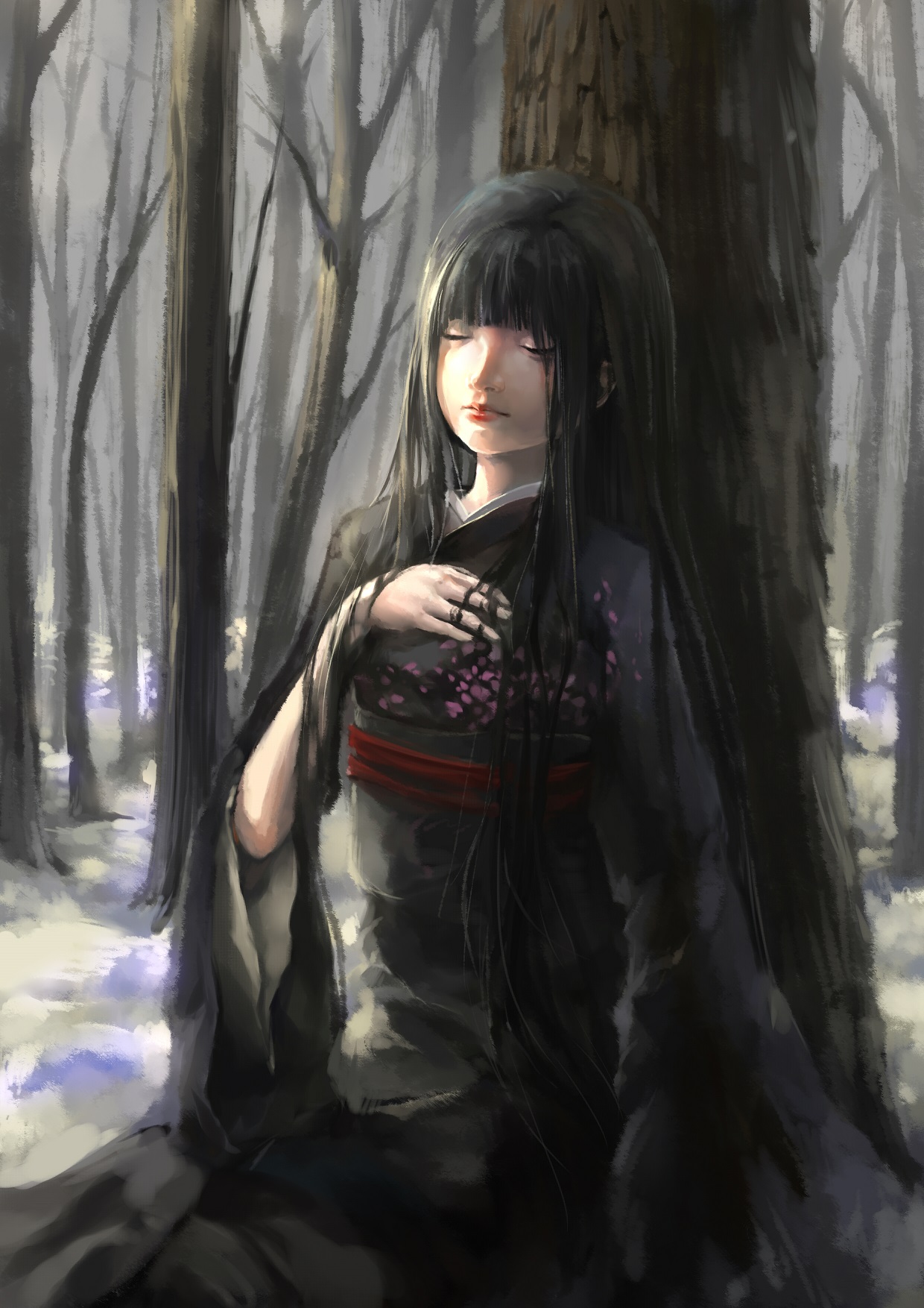 Wallpaper : Jigoku Shoujo, anime girls, Enma Ai 1240x1754 ...