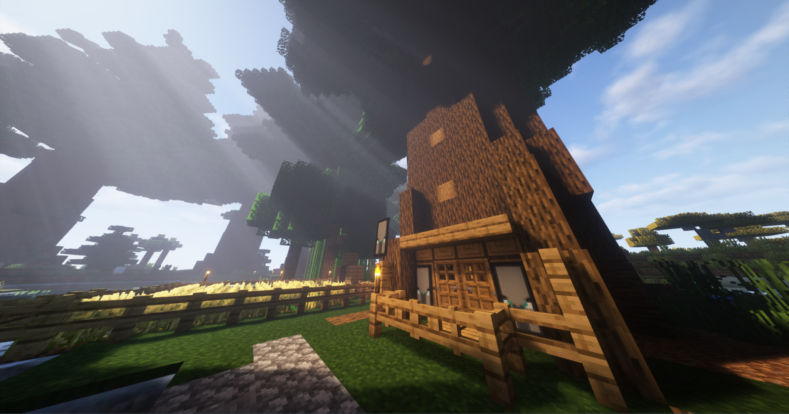 Wallpaper : Minecraft, tree house 1920x1008 - InrroInrro - 2289932 - HD ...