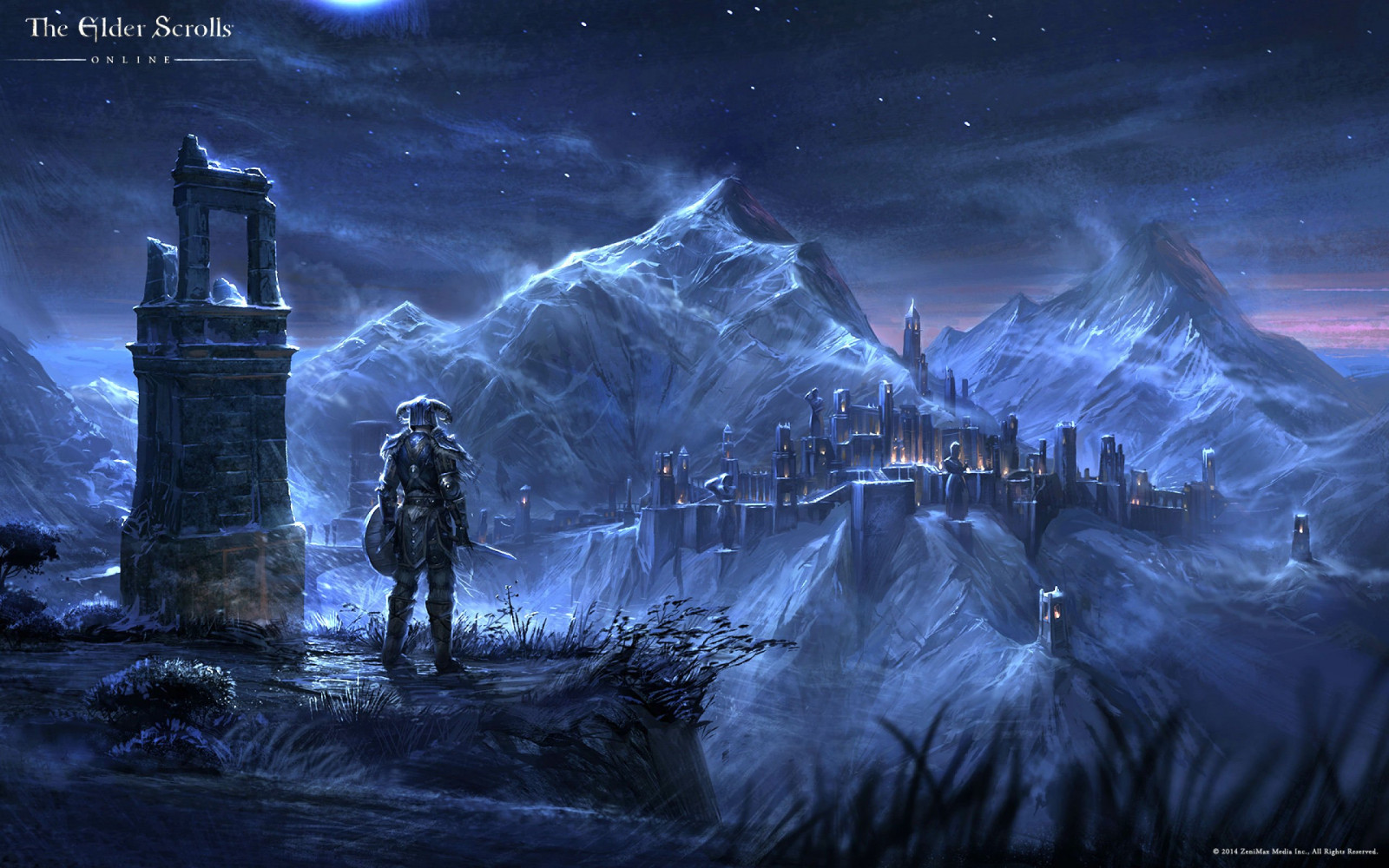 배경 화면 : 2560x1600 픽셀, 동작, 삽화, 장로, 공상, 싸움, mmo, 온라인, RPG, 두루마리, 하늘빛 ...