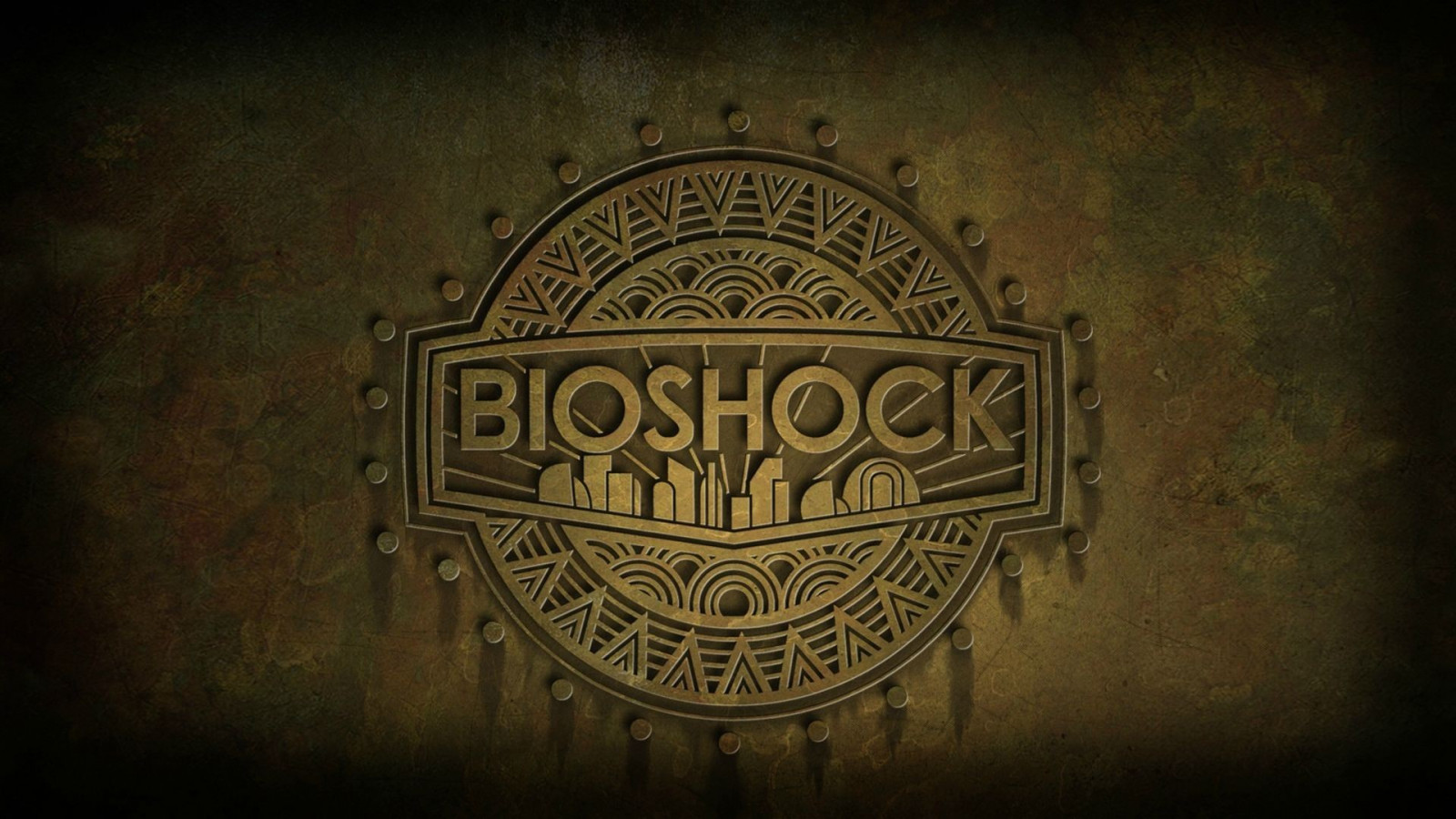 Wallpaper : text, texture, circle, BioShock, shape, darkness, font ...