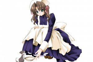 デスクトップ壁紙 : 1920x1080 px, アニメ, ブロンド, 猫, 女の子, カエデ, コイ, メイド, ミズノ, Nyamsus ...