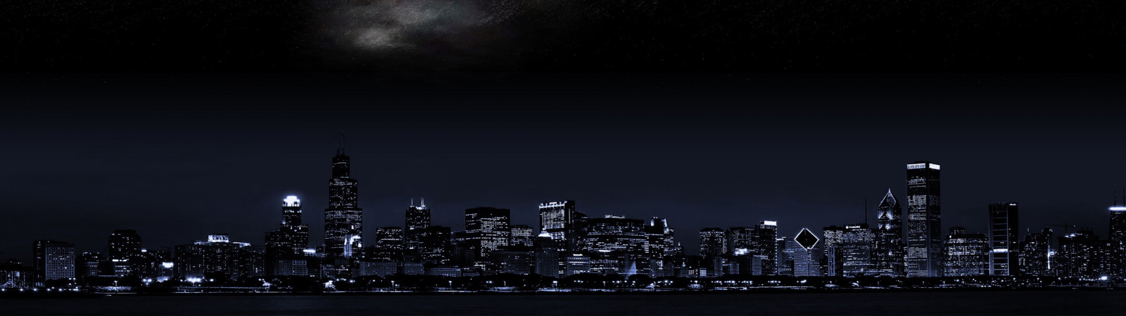 Wallpaper : city, cityscape, night, skyline, skyscraper, evening ...