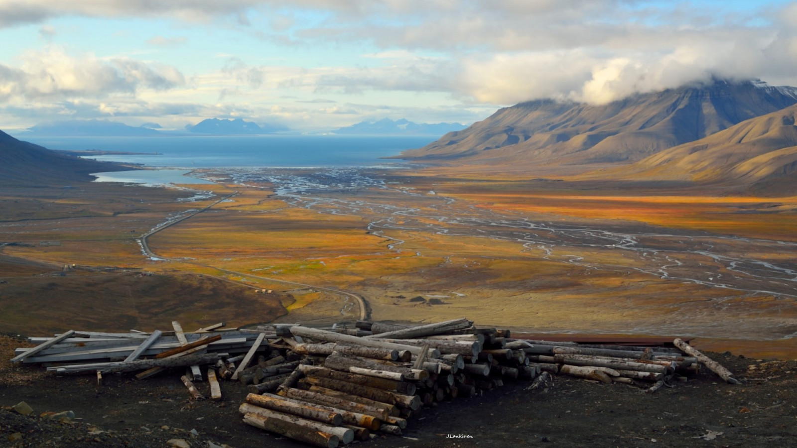 Wallpaper : svalbard, Arctic, mountains, wood, river, horizon 1920x1080 ...