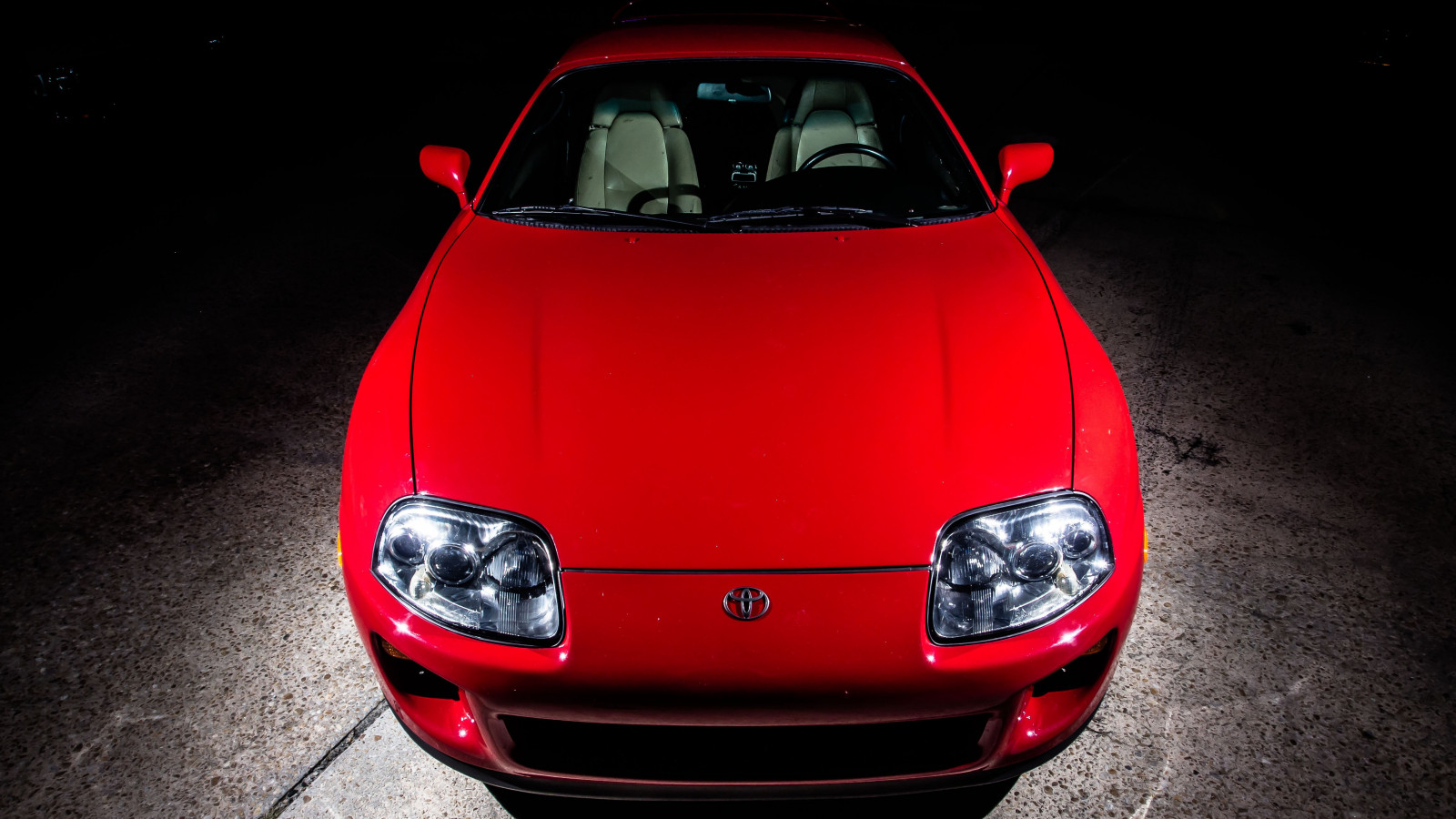 Wallpaper : merah, kuning, kap, teknologi, Mobil sport, Toyota Supra ...
