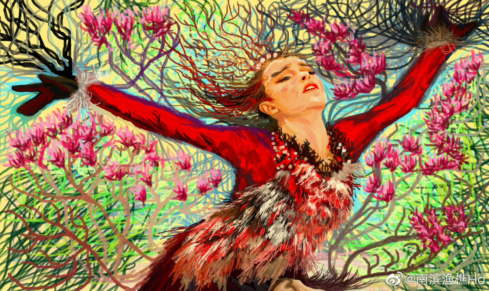 Wallpaper : spring, flower garden, Flower Dress, women, dancing, dancer ...