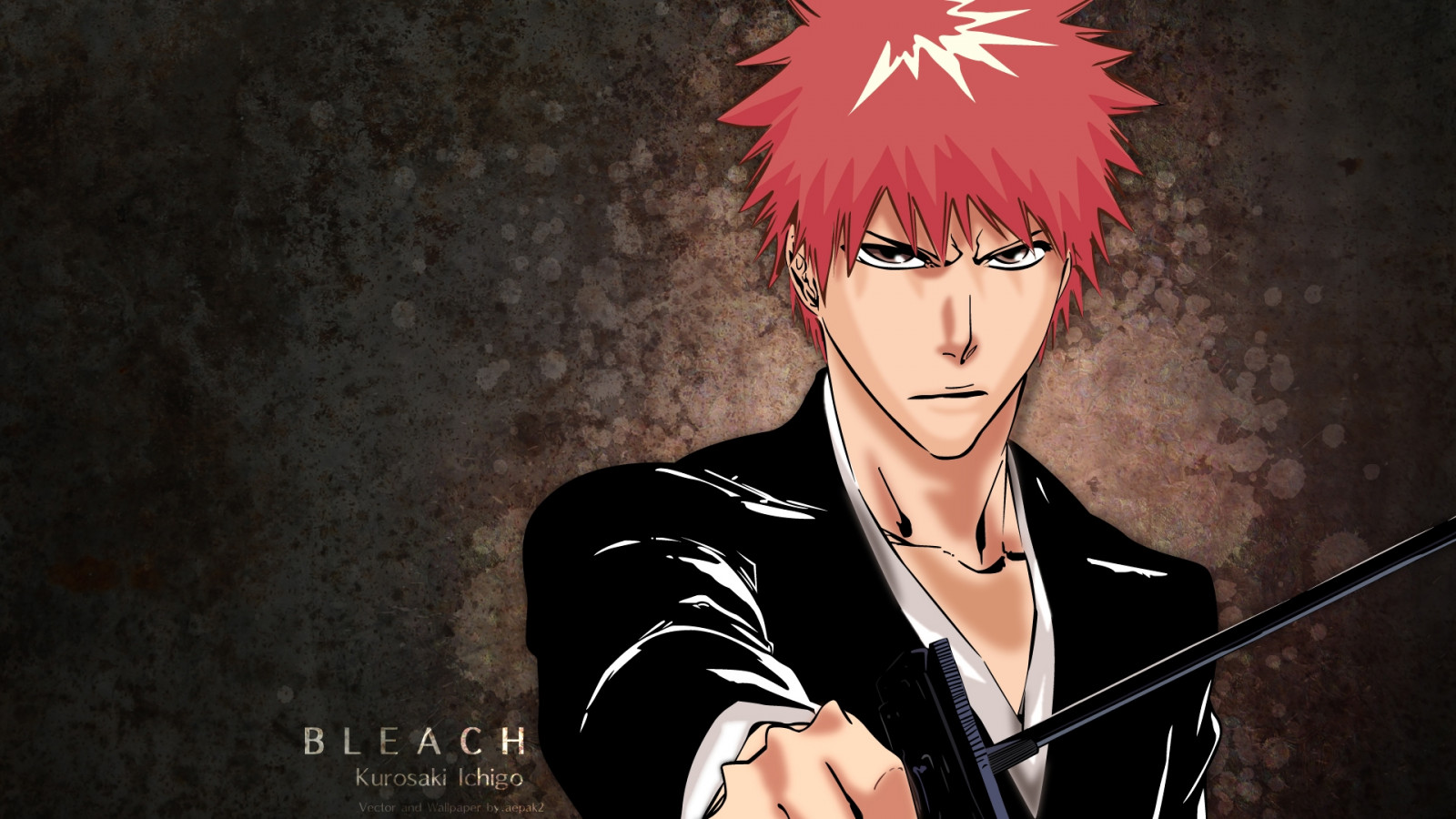 วอลเปเปอร์ : อะนิเมะ, ดาบ, Bleach, Kurosaki Ichigo, เด็กชาย, ภาพหน้าจอ ...