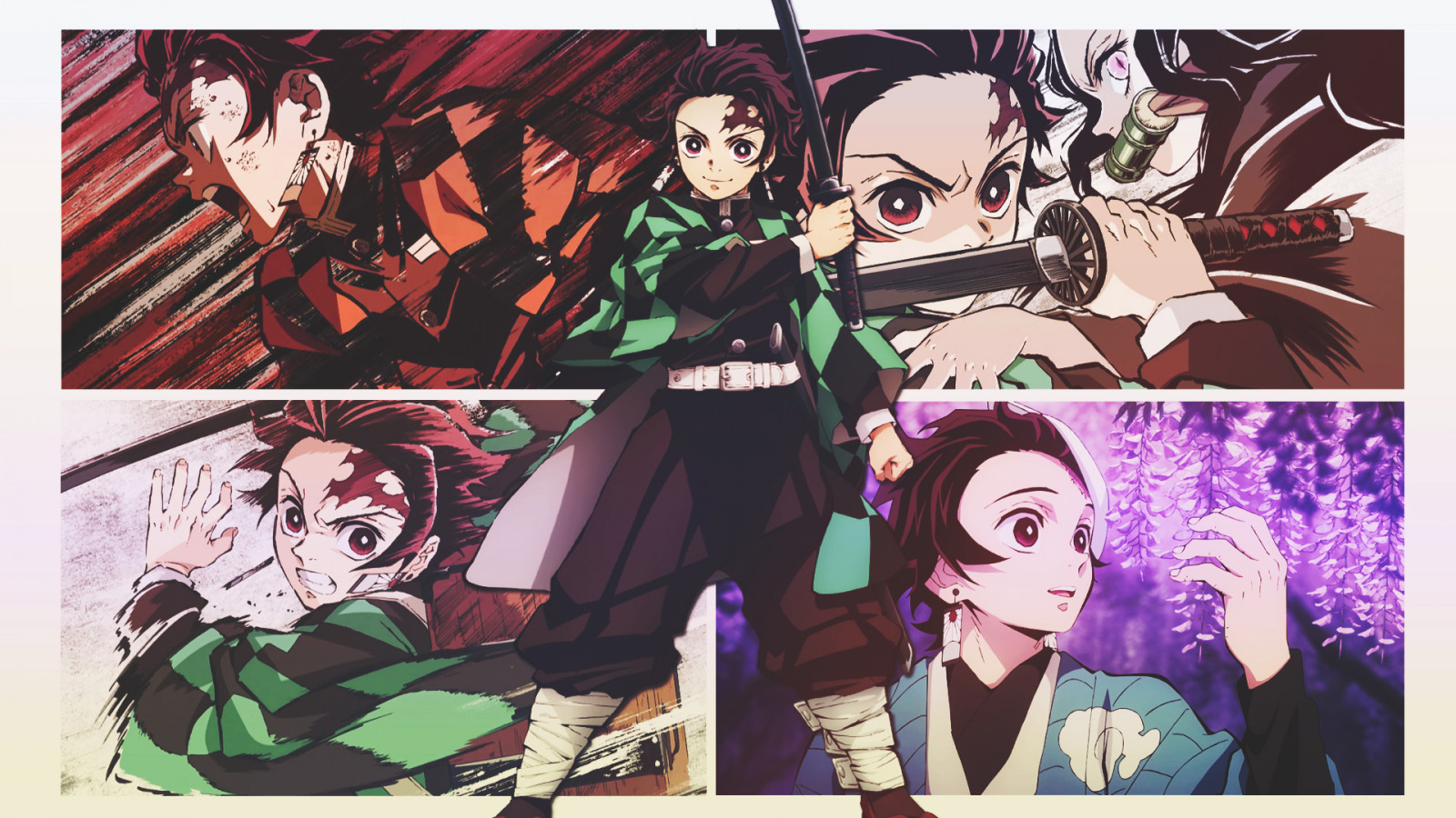 Papel de parede : Anime, Meninos anime, colagem, DinocoZero, Kimetsu no ...
