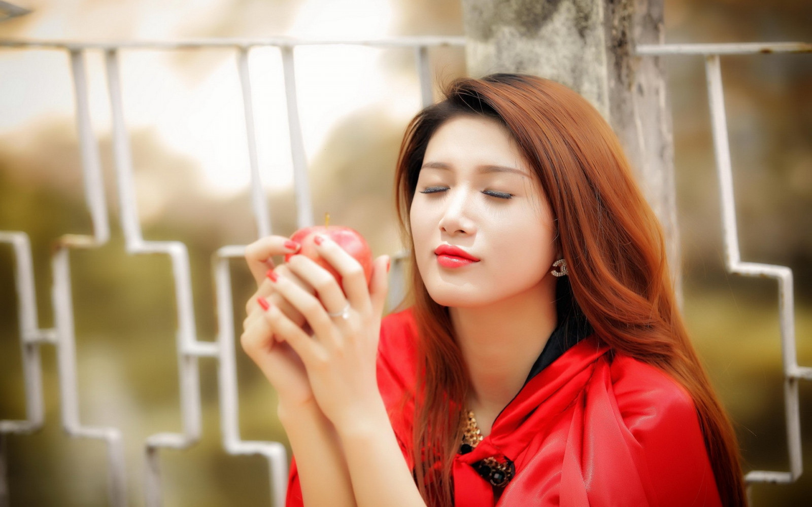 Wallpaper : 1920x1200 px, apples, Asian, model, women 1920x1200 ...