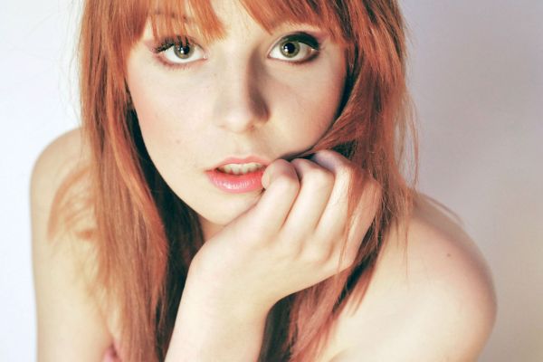 Wallpaper Face Leaves Digital Art Women Redhead Model Portrait