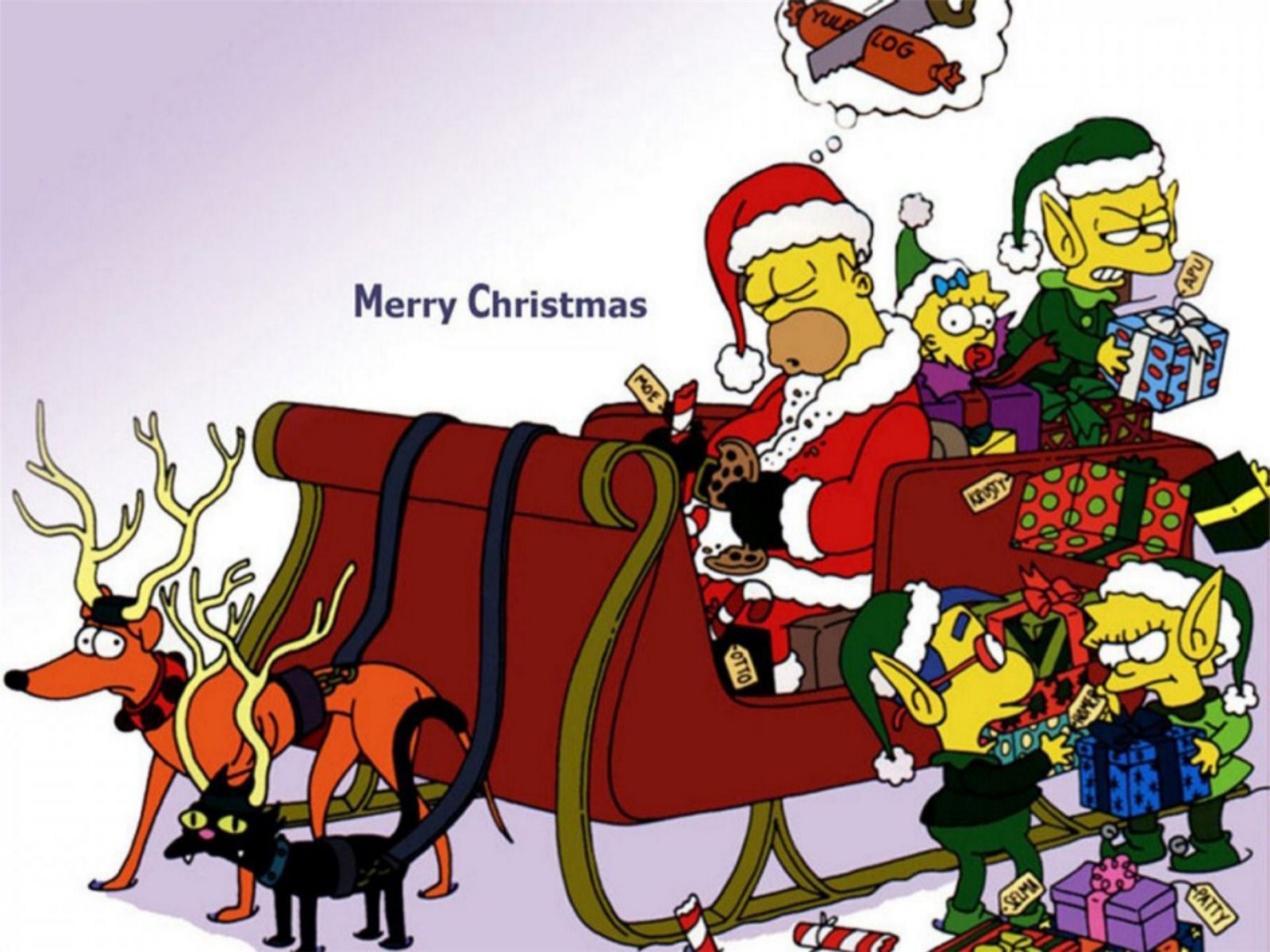 Sfondi : 1600x1200 px, Natale, Simpsons 1600x1200 - goodfon - 1797435 ...