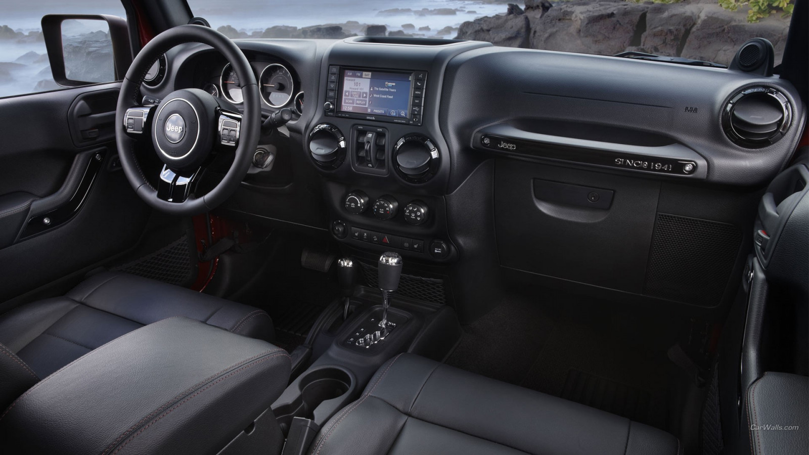 Wallpaper : car interior, Jeep Wrangler, rim, land vehicle, automotive ...