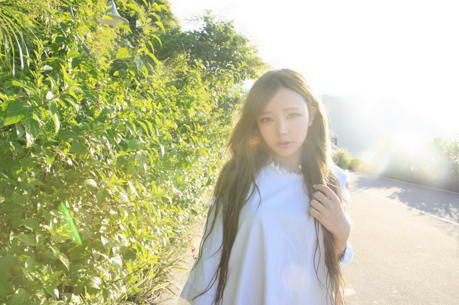 Wallpaper Sunlight Women Outdoors Model Long Hair Brunette Asian