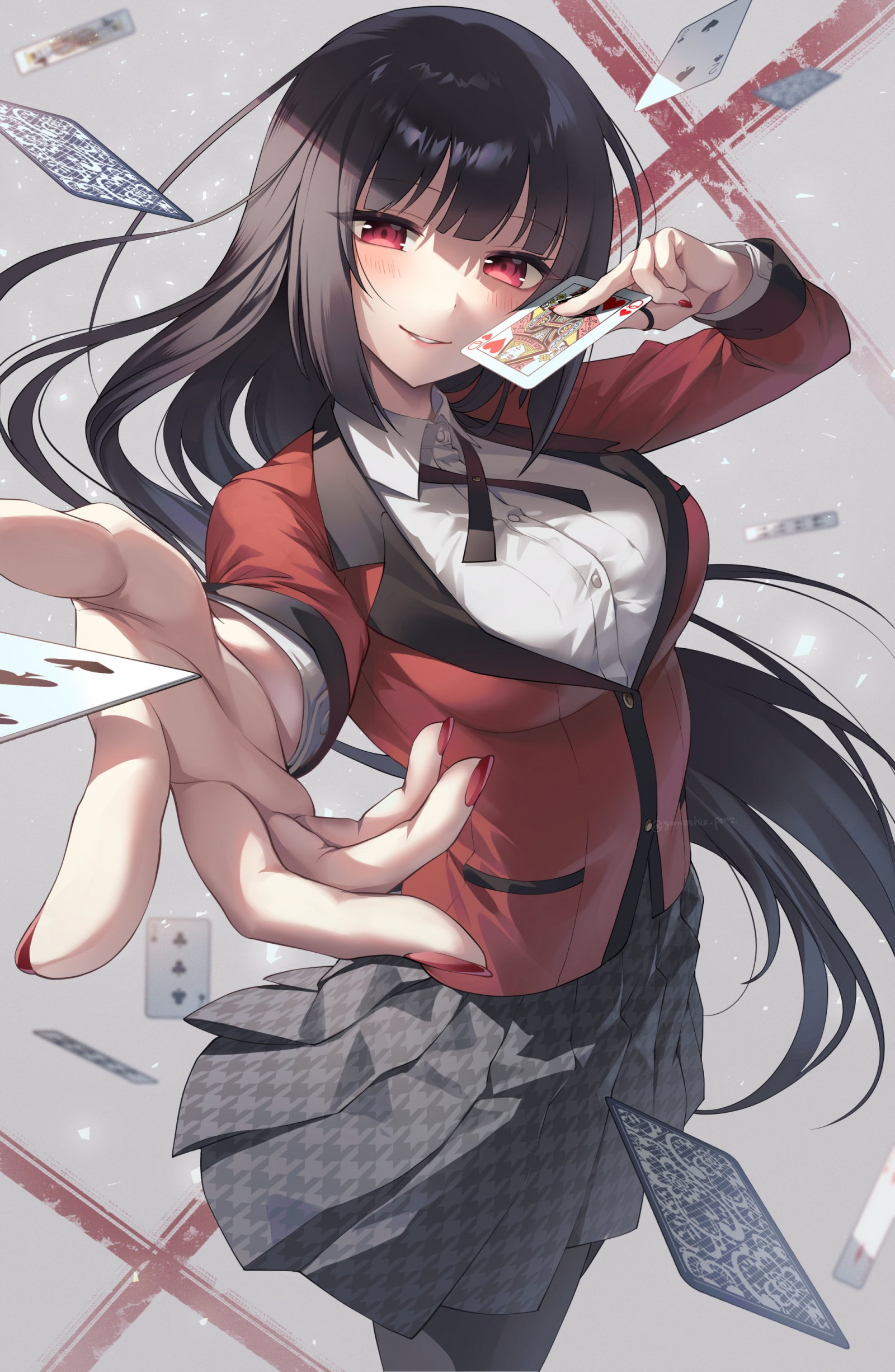 Tapety : Kakegurui, Jabami Yumeko, Gomashio Ponz, Dziewcząt anime ...