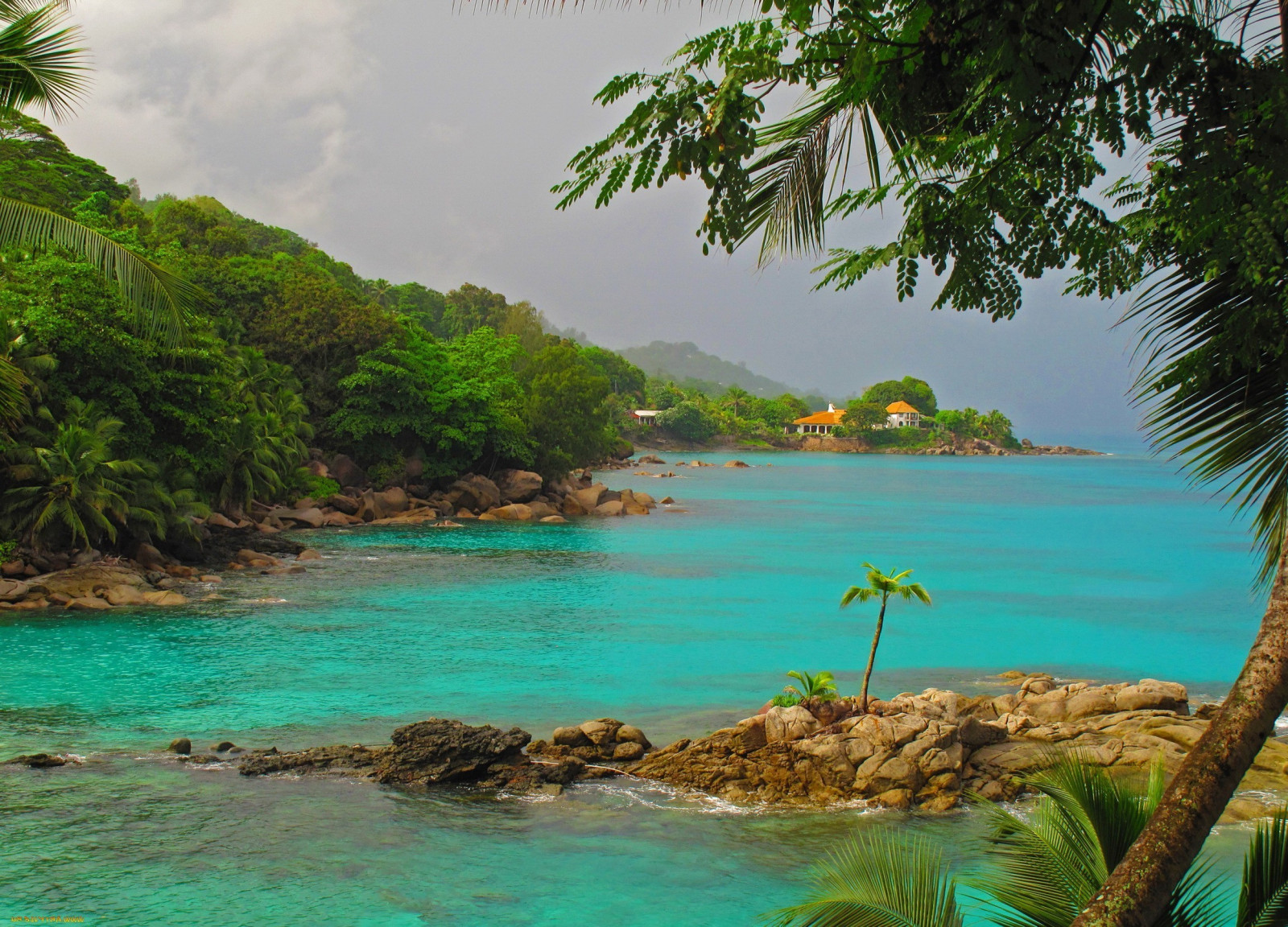 Wallpaper : pemandangan, laut, pantai, laguna, rimba, Karibia, hutan ...