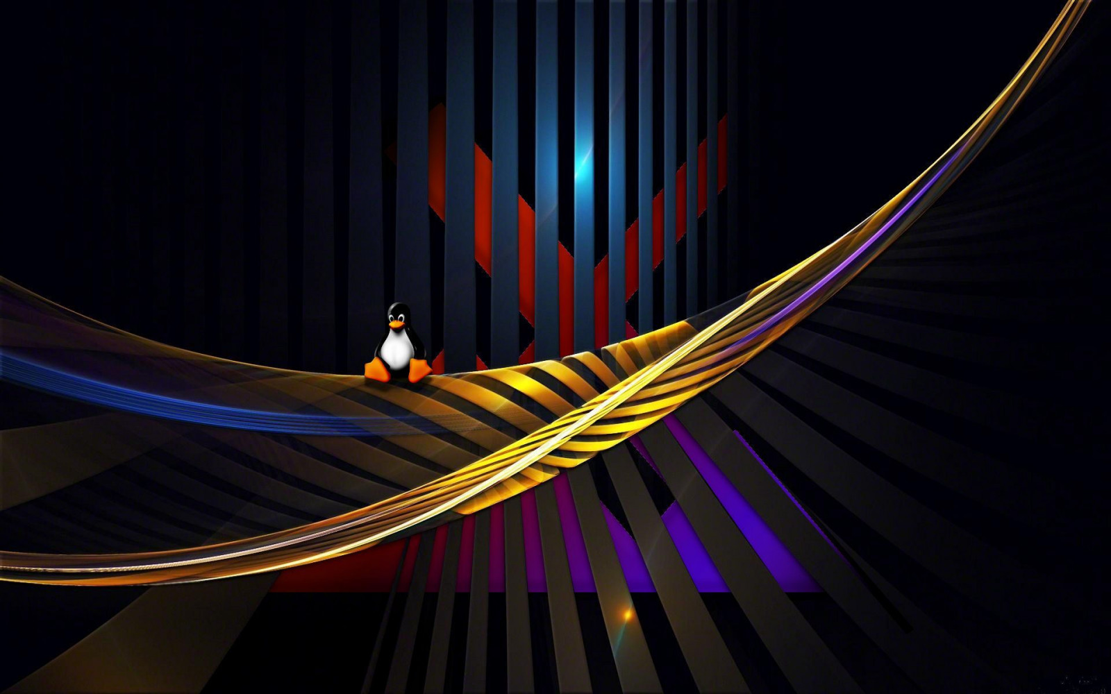 วอลเปเปอร์ : มืด, เปลญวน, เพนกวิน, เงา, Linux, ลายเส้น 1920x1200 ...